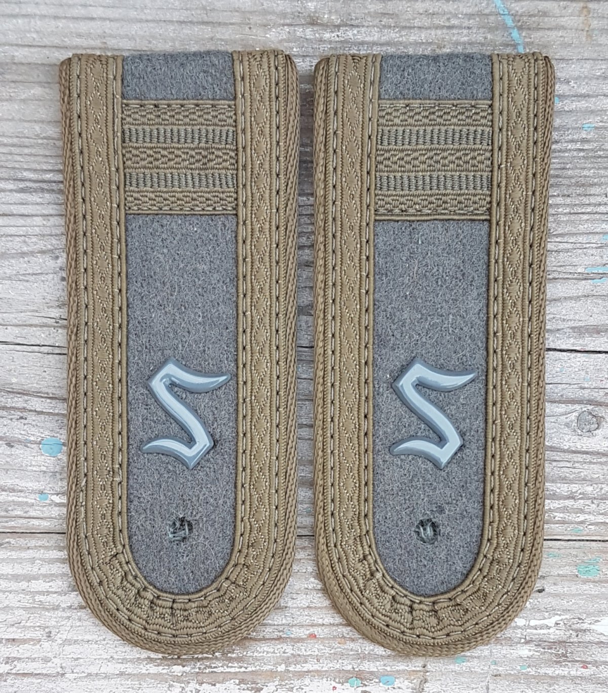 DDR, NVA Field uniform Shoulder boards - Offiziersschüler 3. Jahr - DDR ...