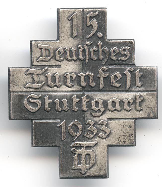 German WW2 15th Deutsches Turnfest Stuttgart 1933 badge - German WW1-2 ...