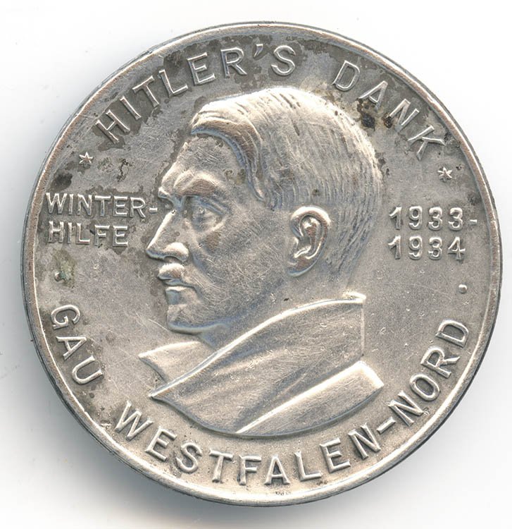 German WW2 Hitler's Dank Gau Westfalen-Nord badge - German WW1-2 ...