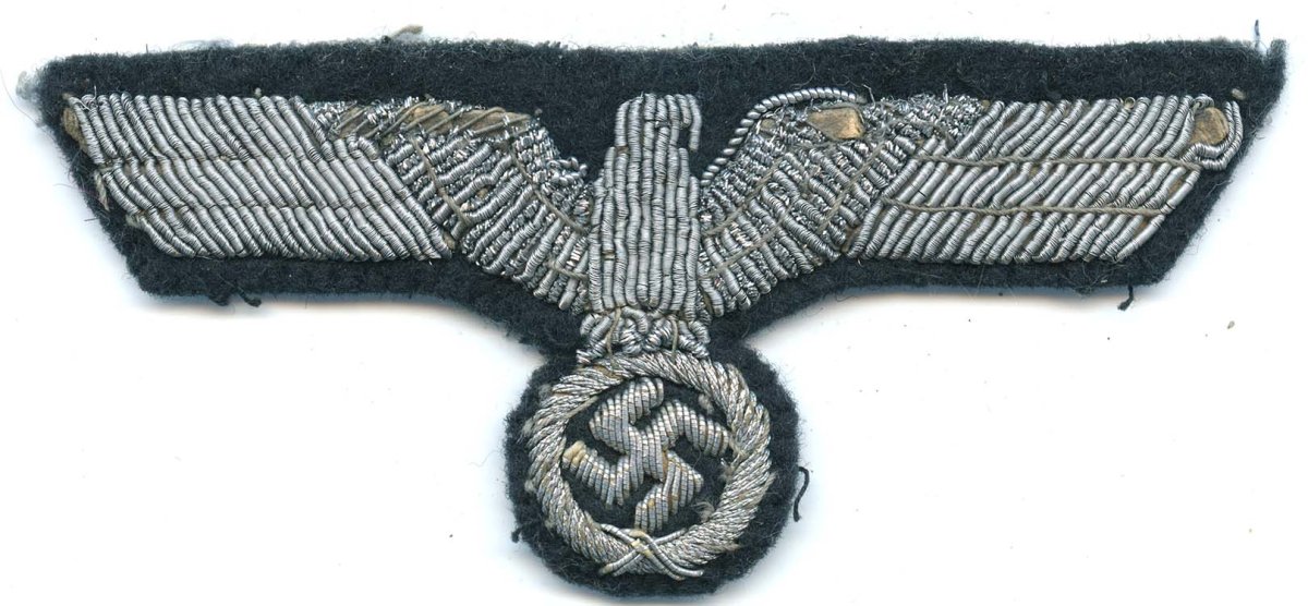 German WW2 Army officer's breast eagle - German WW1-2 Cloth insignia ...