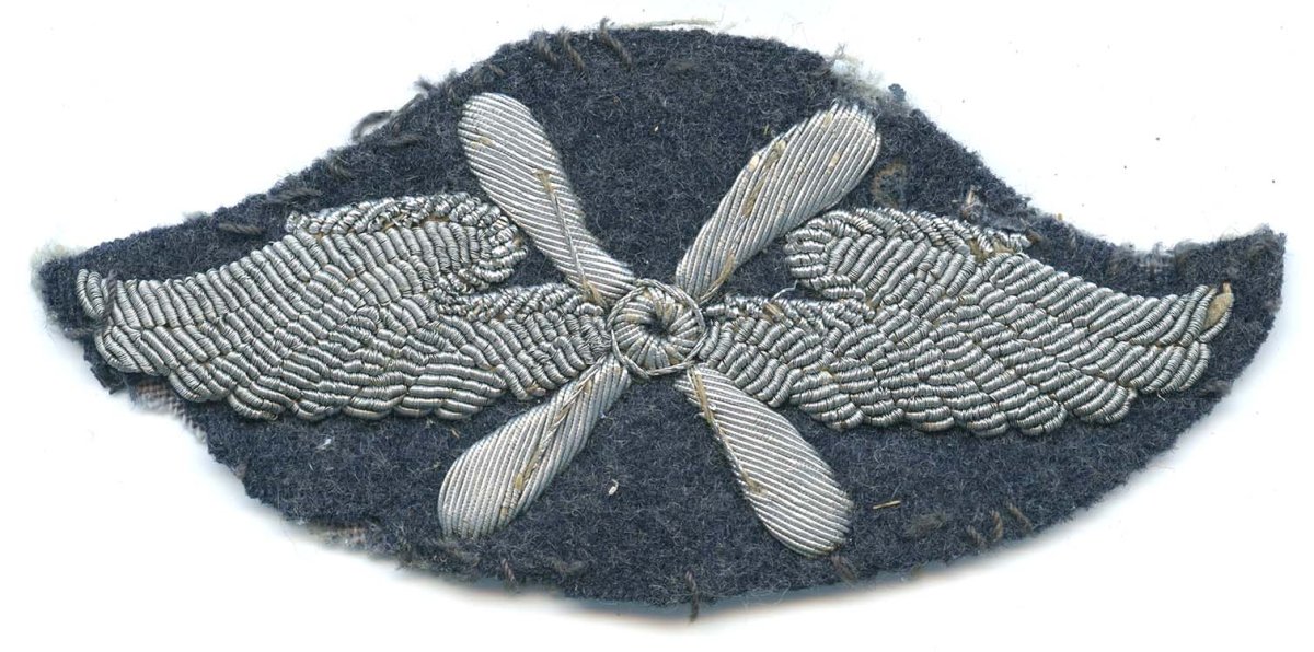 German WW2 Luftwaffe bullion sleeve badge for flying personnel - German ...