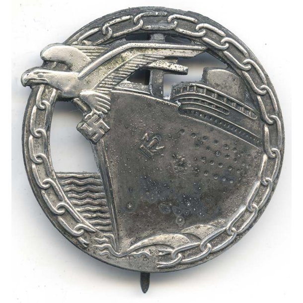 German WW2 Kriegsmarine Blockade Runners badge 'Schwerin' - German WW1 ...