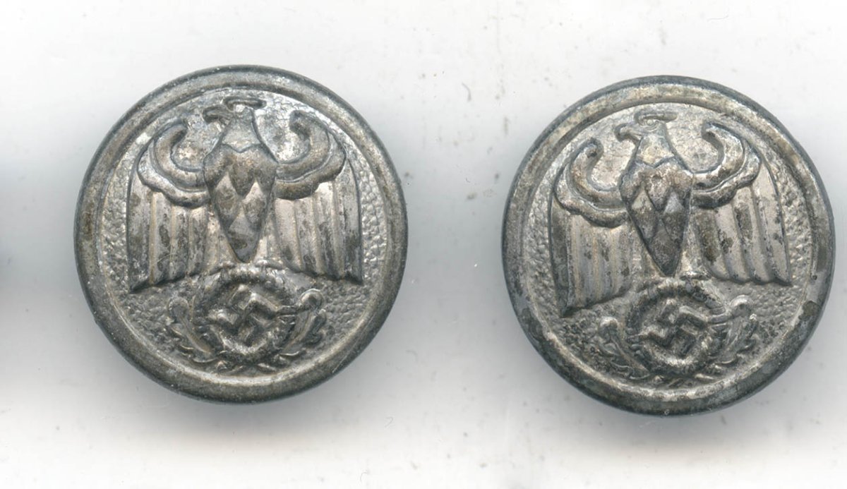 German WW2 Diplomatic Corps shoulder board buttons - German WW1-2 Metal ...